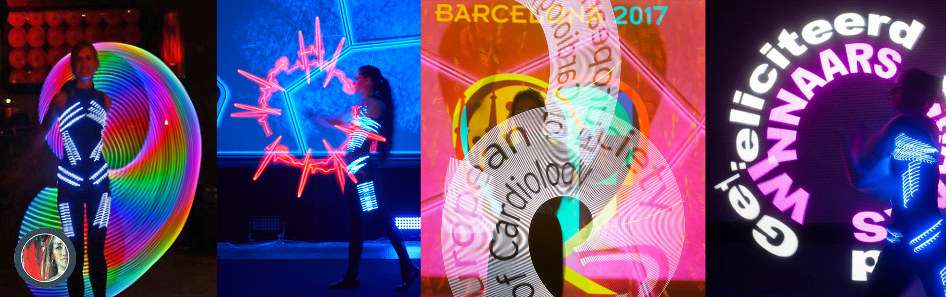 LED act - Visual Logo LED poi - opening act custom made visuals