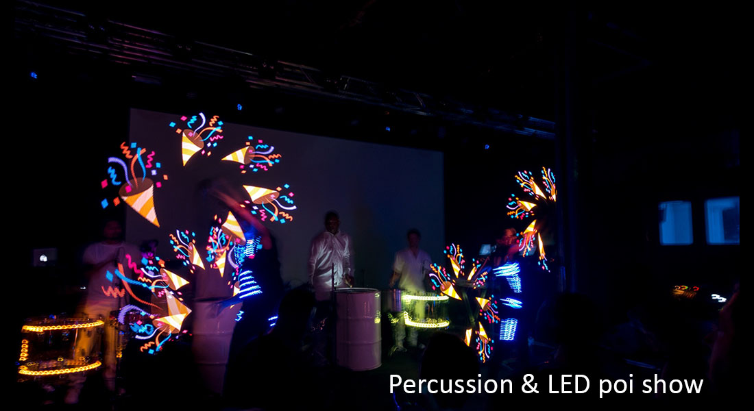 LED act / Visual LED poi / Logo Poi / Vuur poi acts