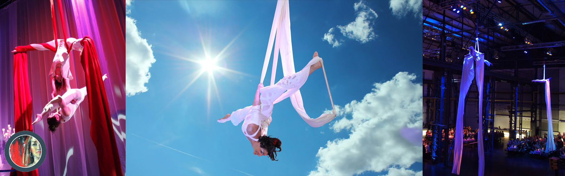 Luchtacrobatiek, tissue act, hoop aerial act - in diverse thema's